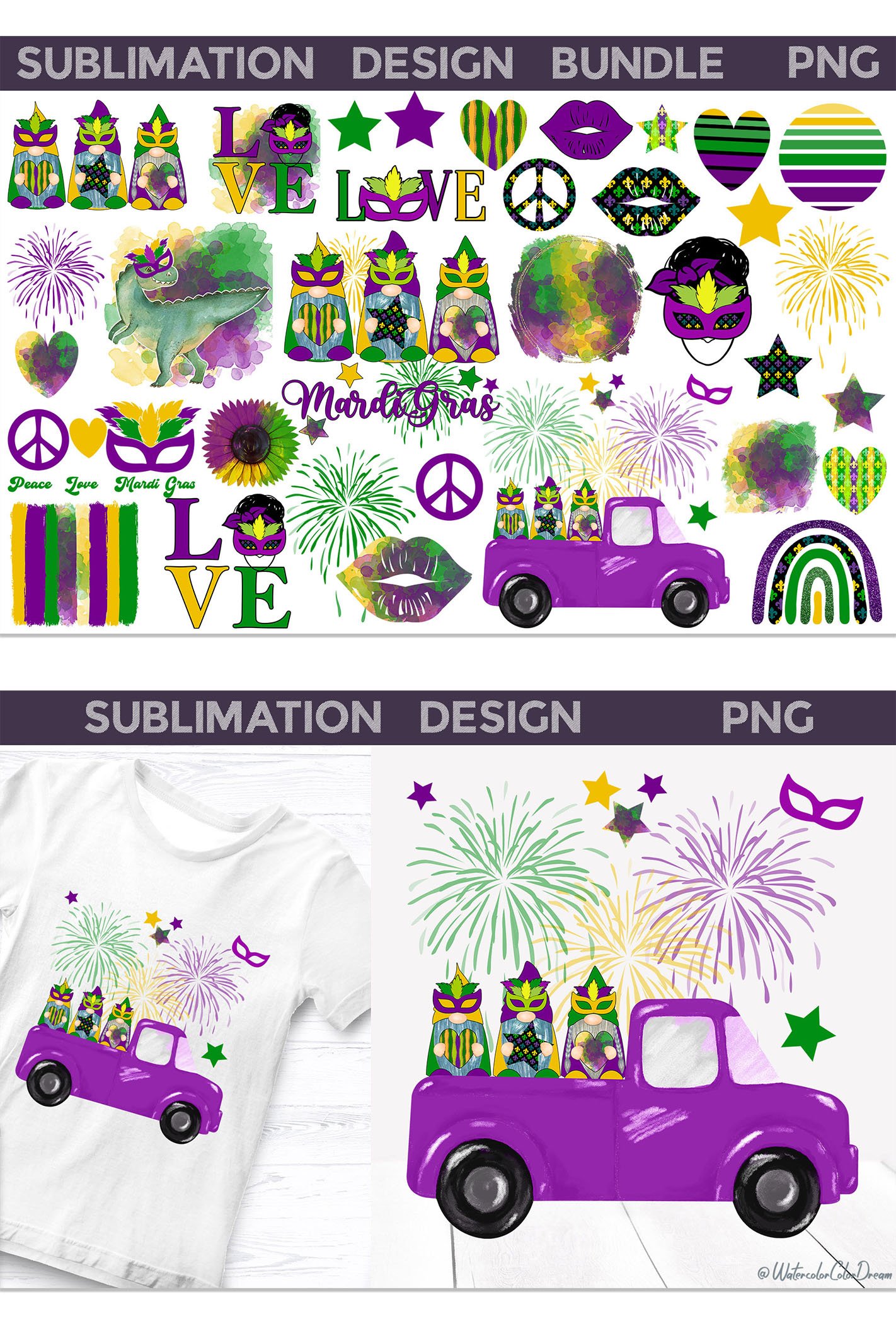 Mardi Gras Sublimation Bundle | Carnaval Sublimation Designs