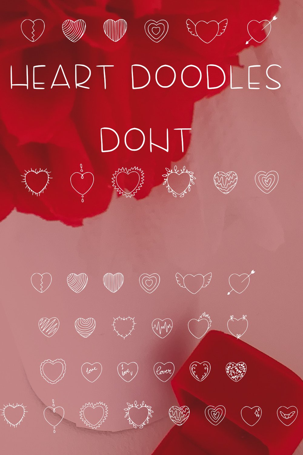 Heart doodles font
