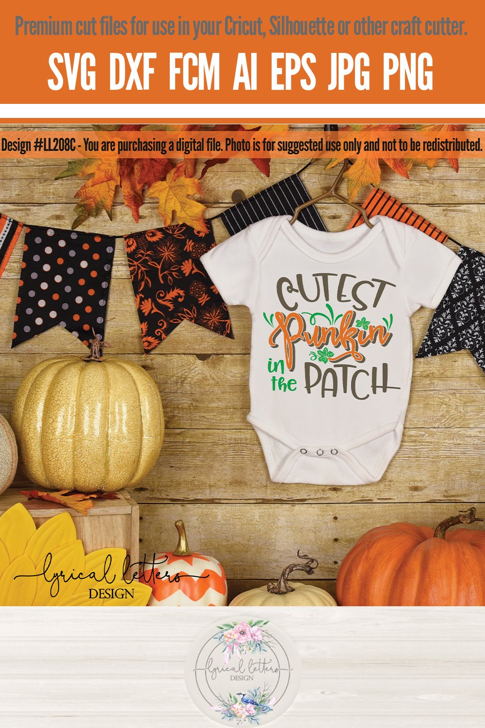 Cutest Punkin In the Patch SVG Cut File LL208C