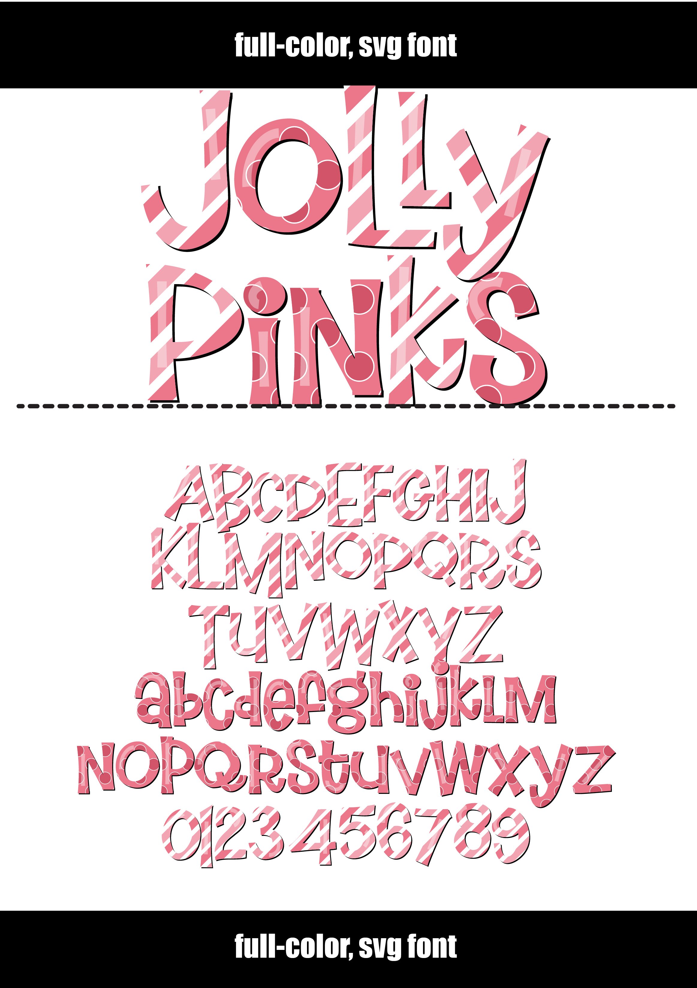 Full Color Pink SVG Font: A Whimsical and versatile font
