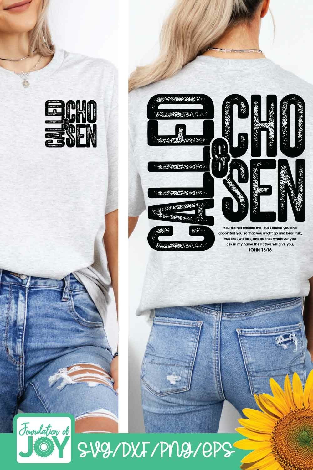 Called & Chosen png, Christian dtf, Bible Verse