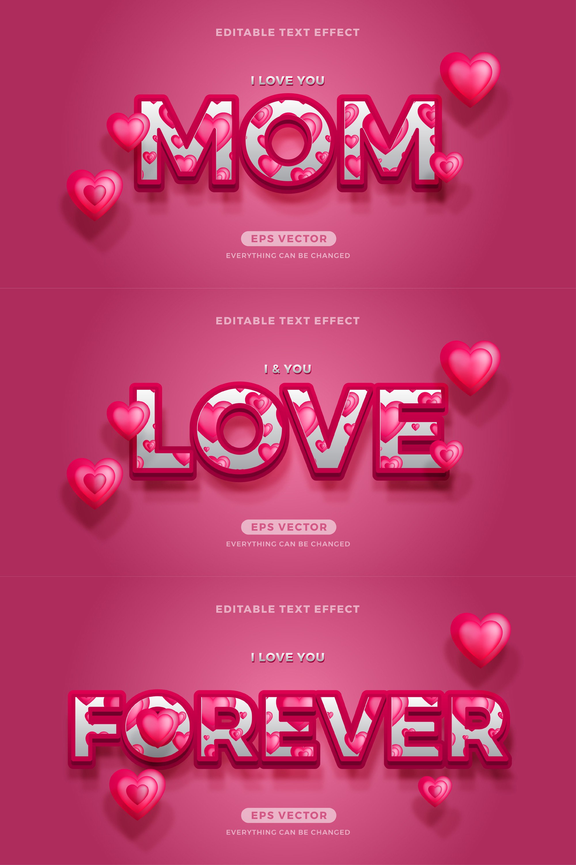 Mom editable text effect vector template