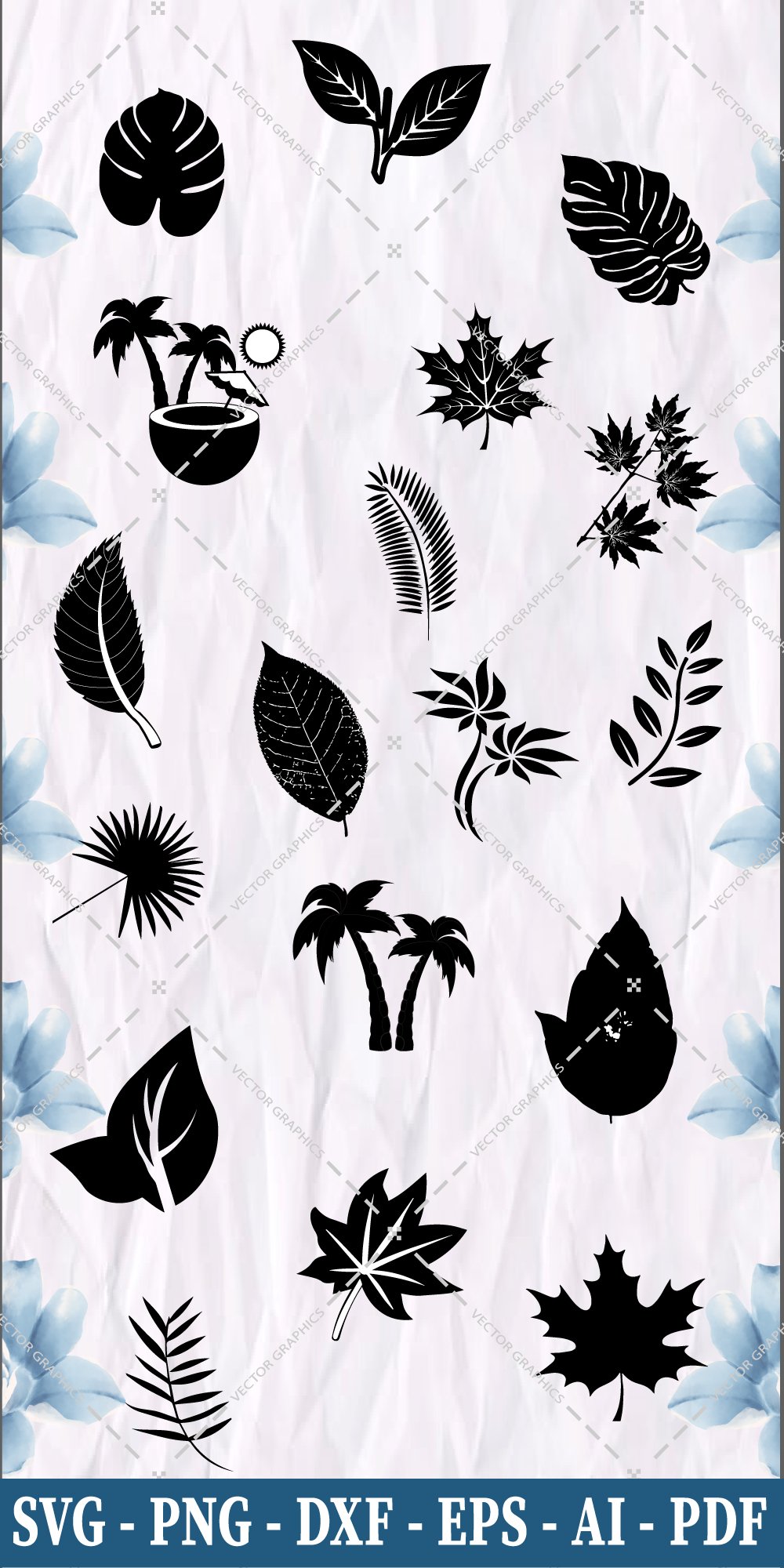 Leaves SVG clipart Bundle design