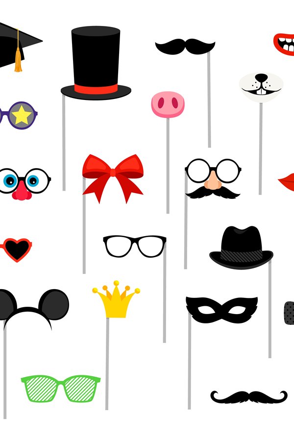 Photo booth accessories.