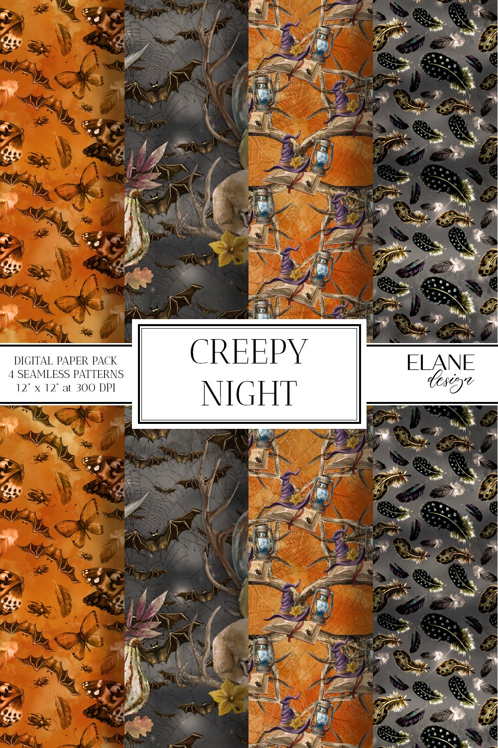 Halloween Digital Paper, Gothic Seamless Files (4073567)