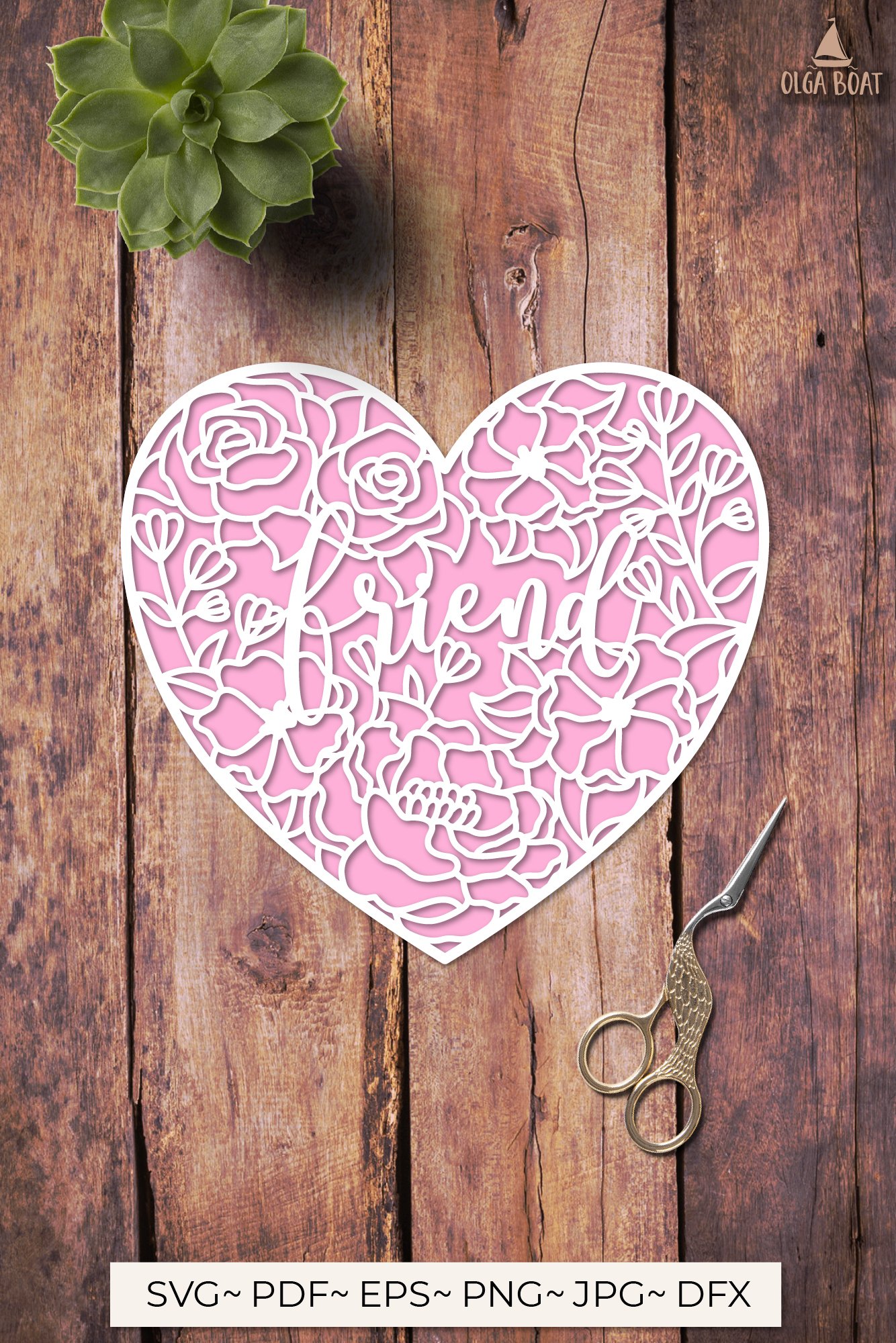 Friend birthday card | Friends invitation templates papercut