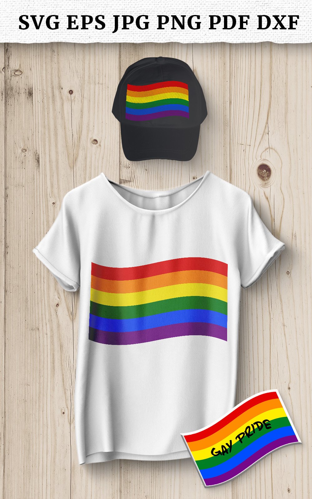 LGBT PRIDE FLAG SVG, Sublimation Design, Pride (700816)