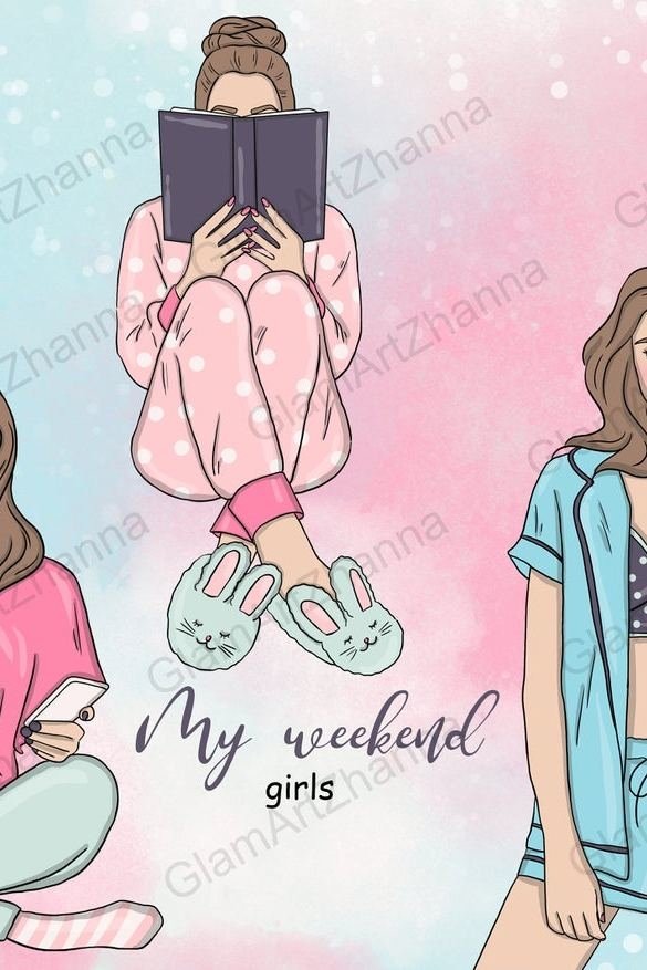 My Weekend Clipart | Girls Planner Graphics Bundle