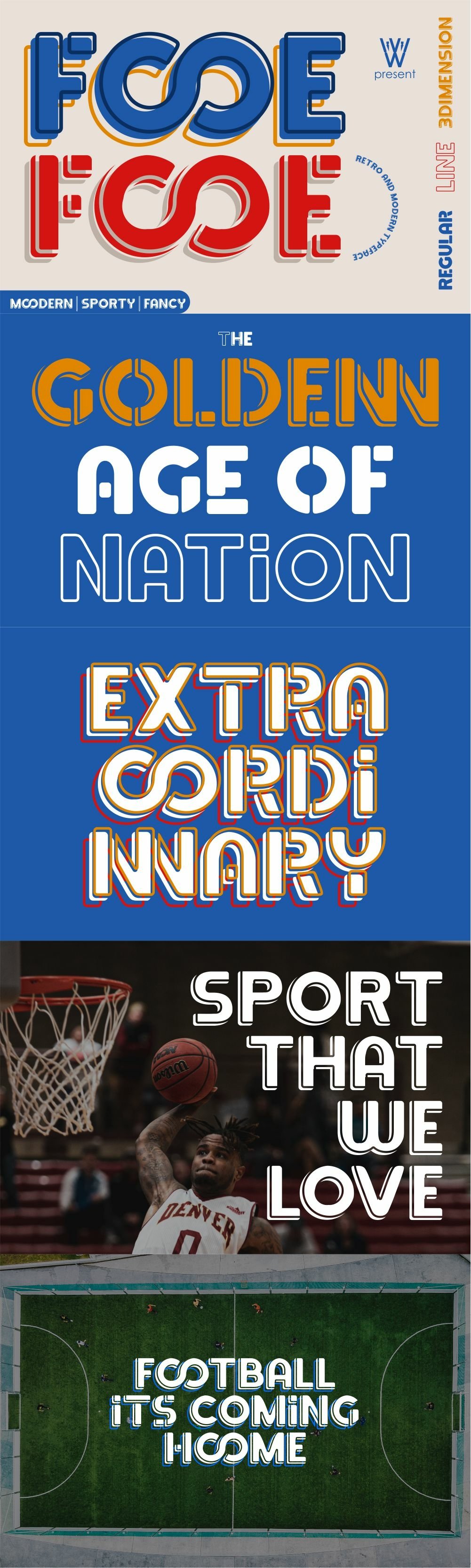 FOOE FOOE | Sporty Font | Display Font