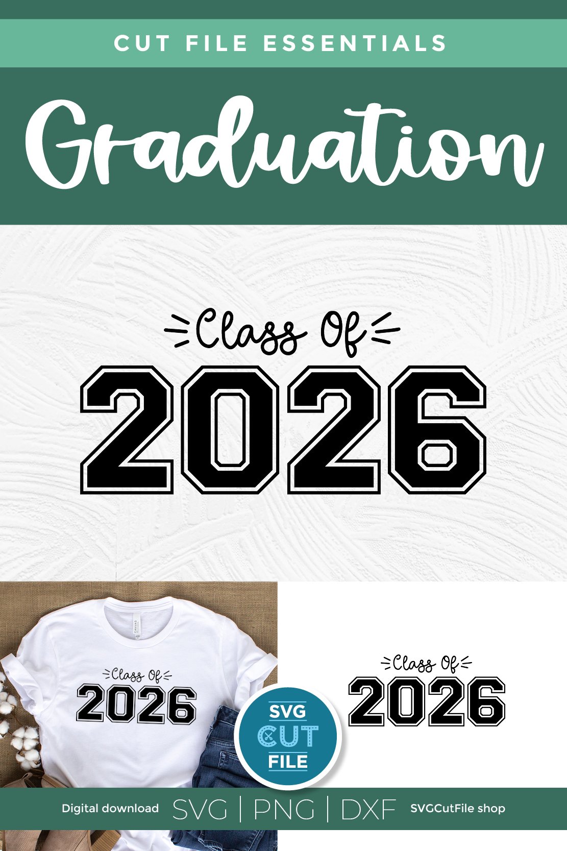 Class of 2026 svg, a cute 2026 grad svg for seniors