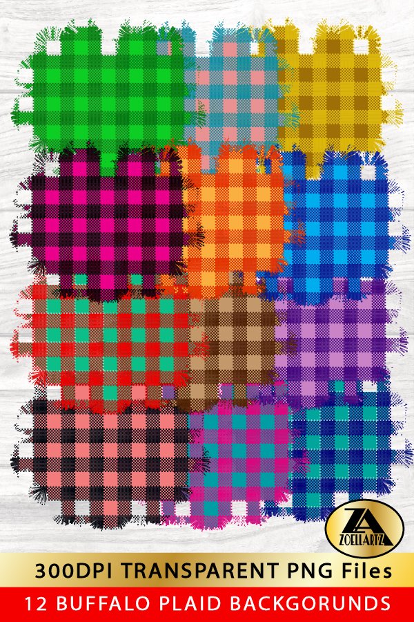 Buffalo Plaid Background PNG for Sublimation-12 PNG Files