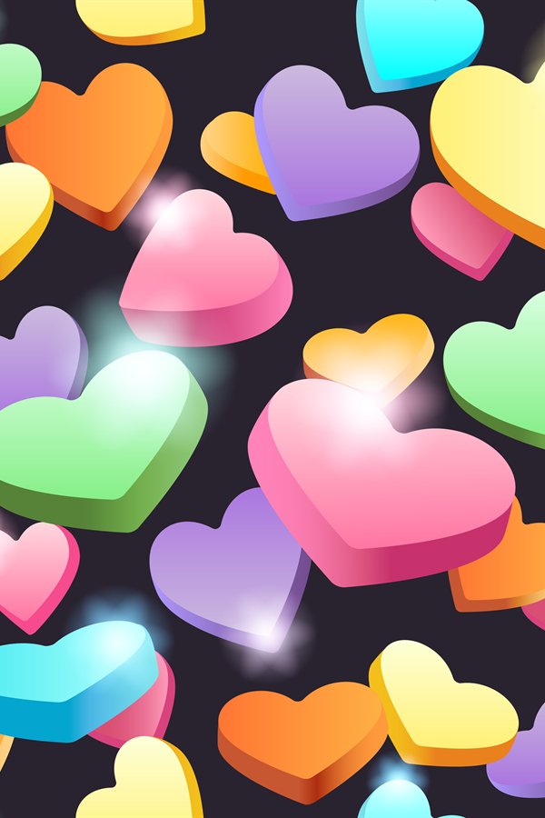 Seamless sweet hearts pattern