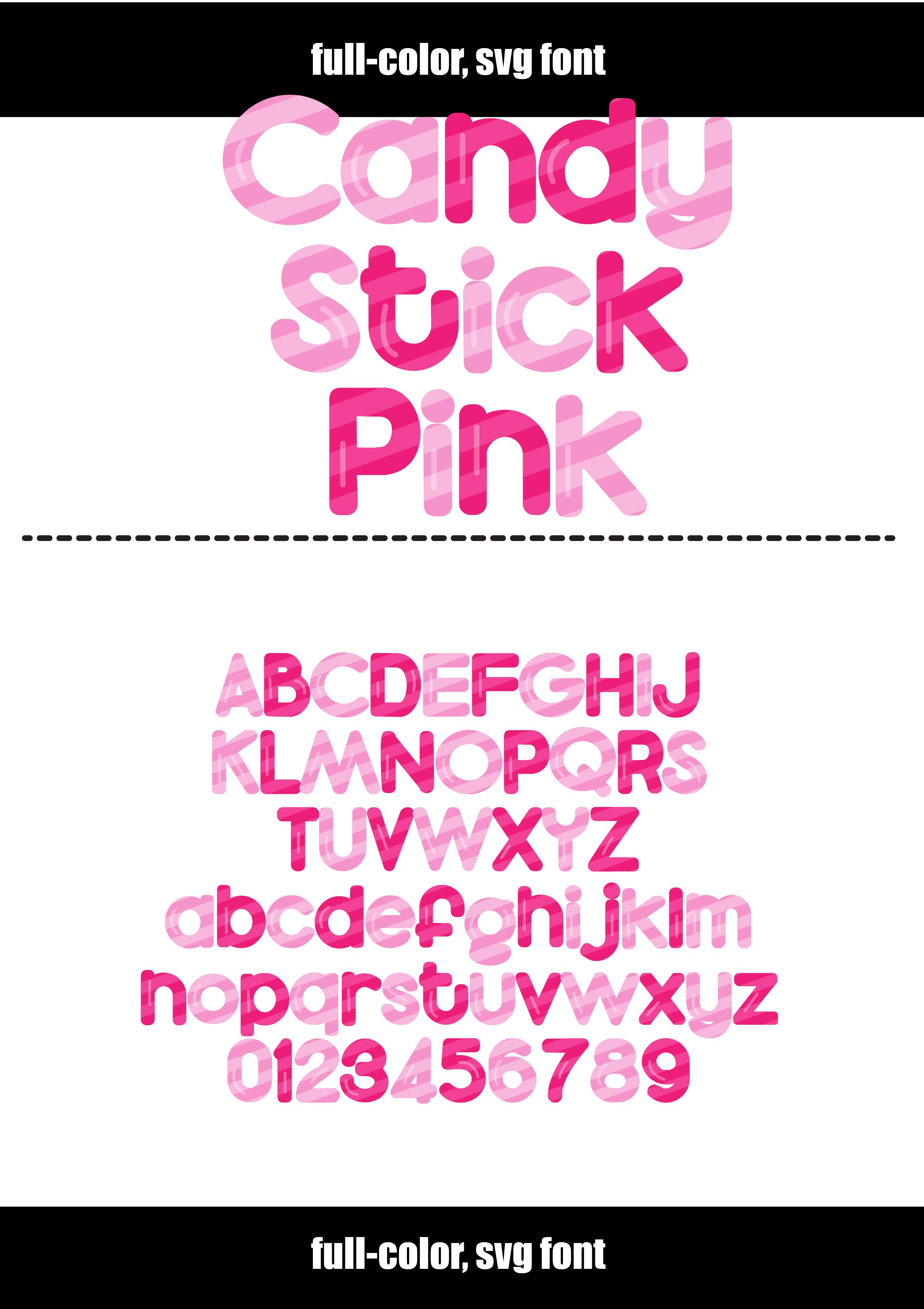 Full Color Pink SVG Font: A Whimsical and versatile font
