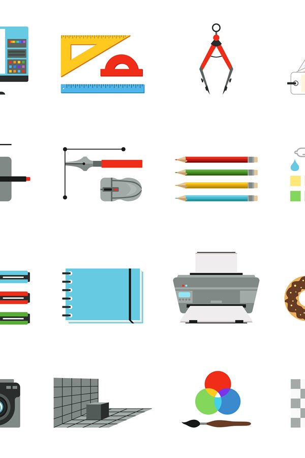 Graphic and computer design. Different tools for artists and