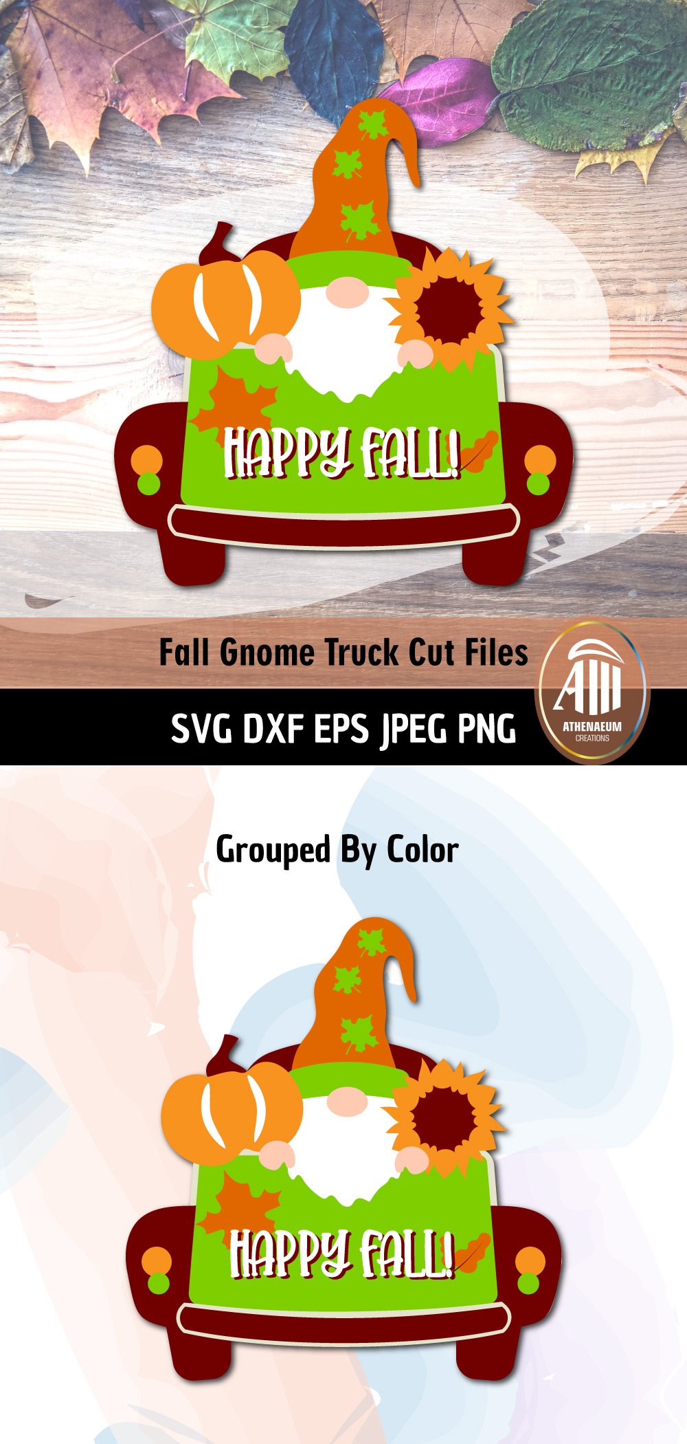 Happy Fall SVG| Gnomes Truck|Thanksgiving Gnome| Cut Files