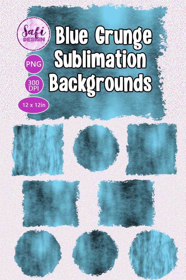Blue Grunge Sublimation Backgrounds