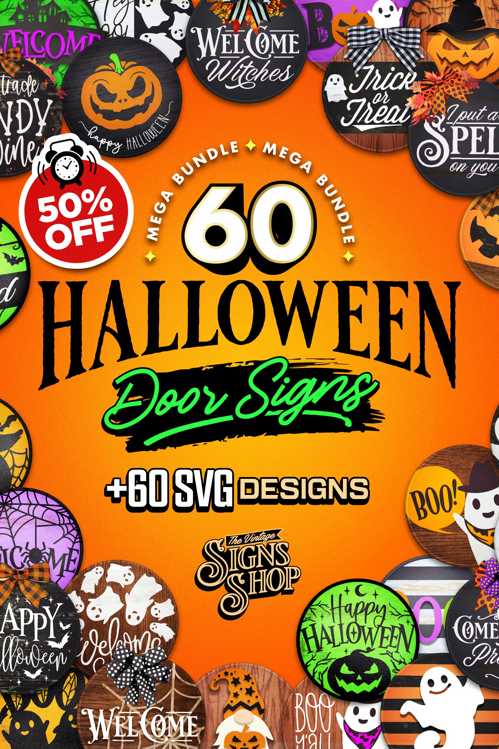 Mega Halloween Round Signs Bundle
