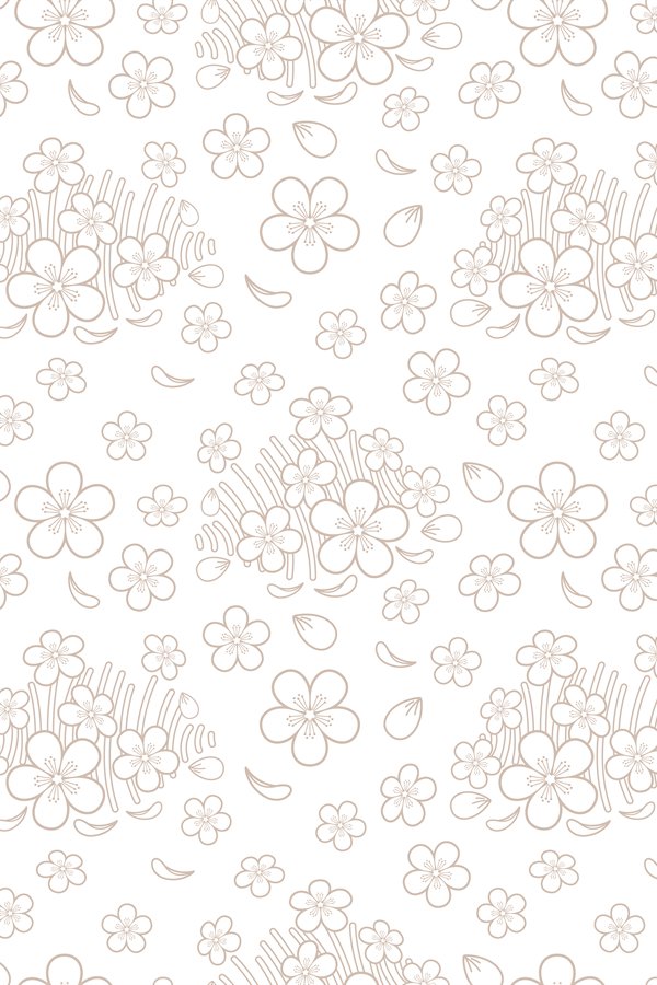 Seamless simple floral pattern