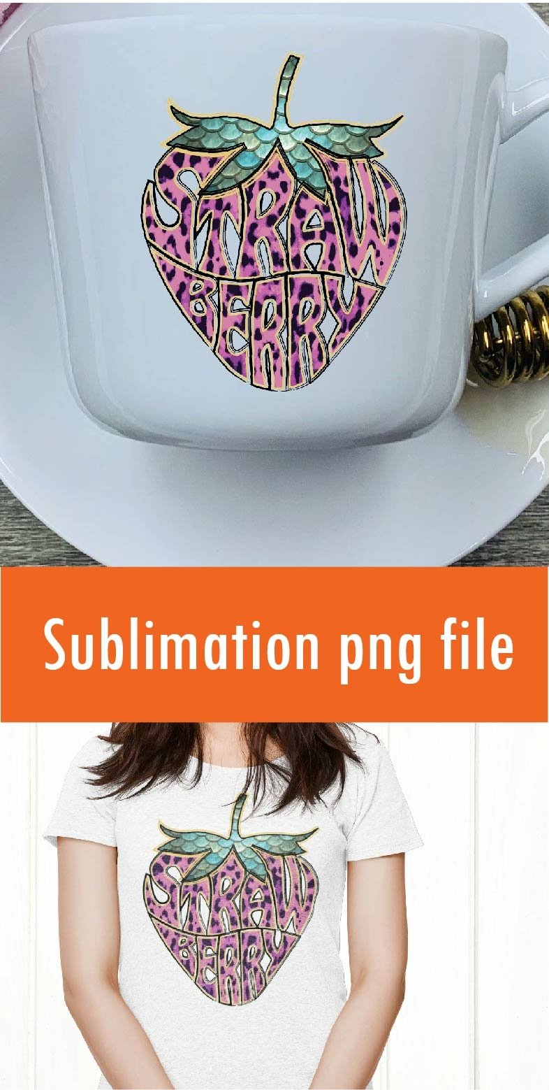 Strawberry Sublimation | Leopard Fruit Design