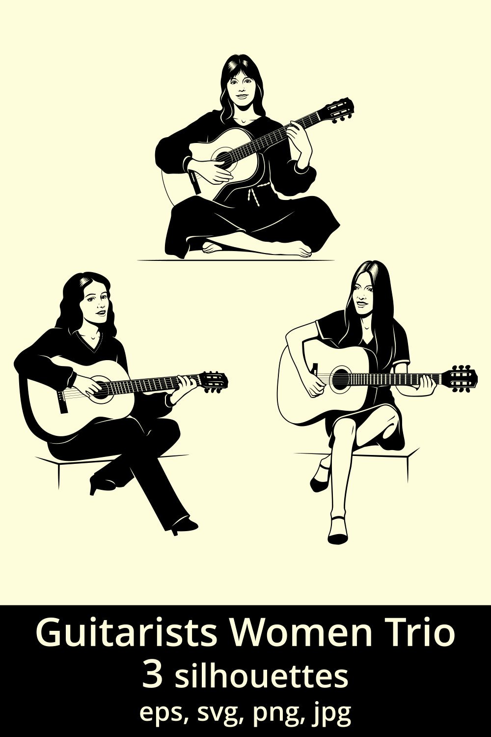 Guitarists Women Silhouettes