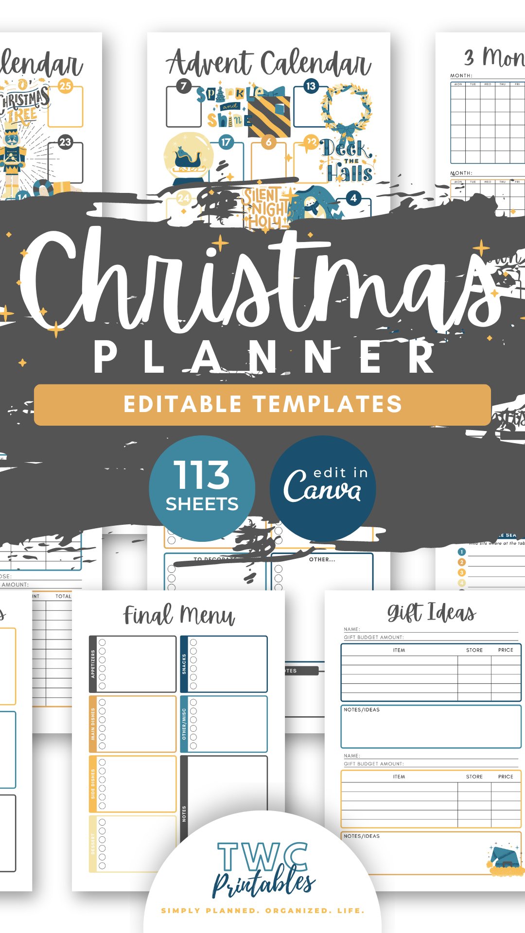 Christmas Planner Canva Templates