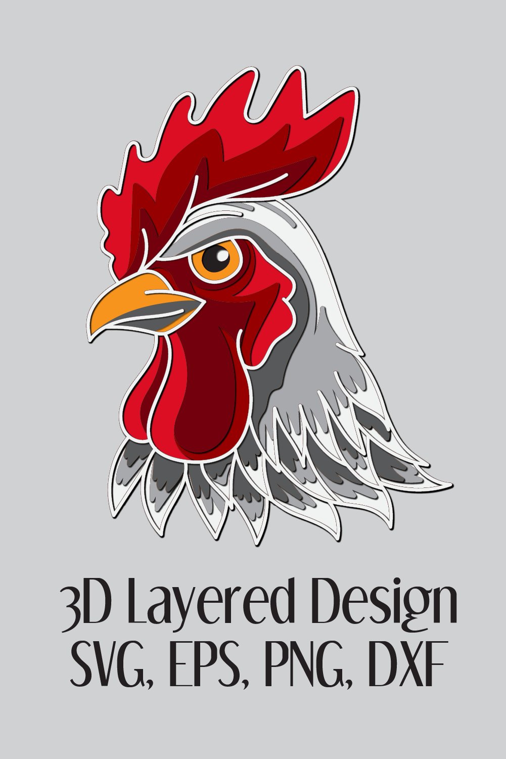 Roster 3D layered Cut file