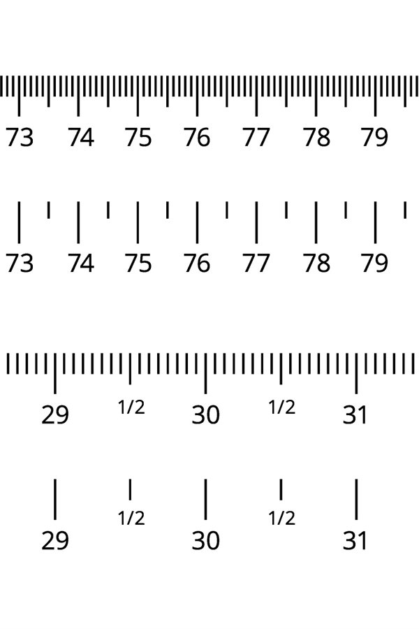 Measurement ruler. Measuring tools scales, 150 centimeters s