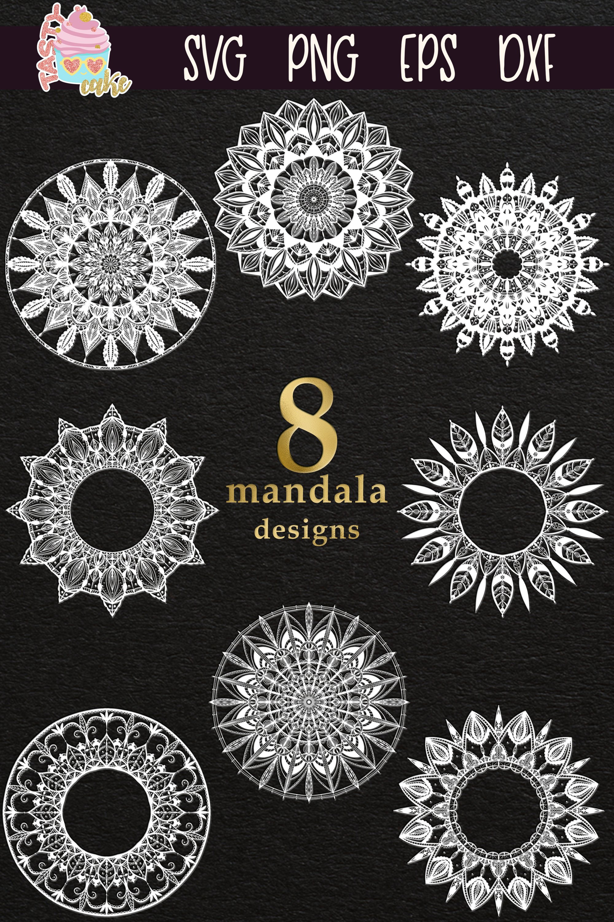 Mandala Bundle - Mandala Monogram Frame Cut Files