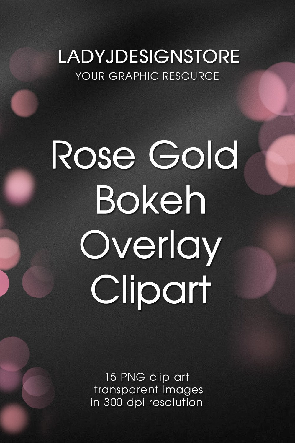 Rose Gold Bokeh Overlays, Glowing night lights