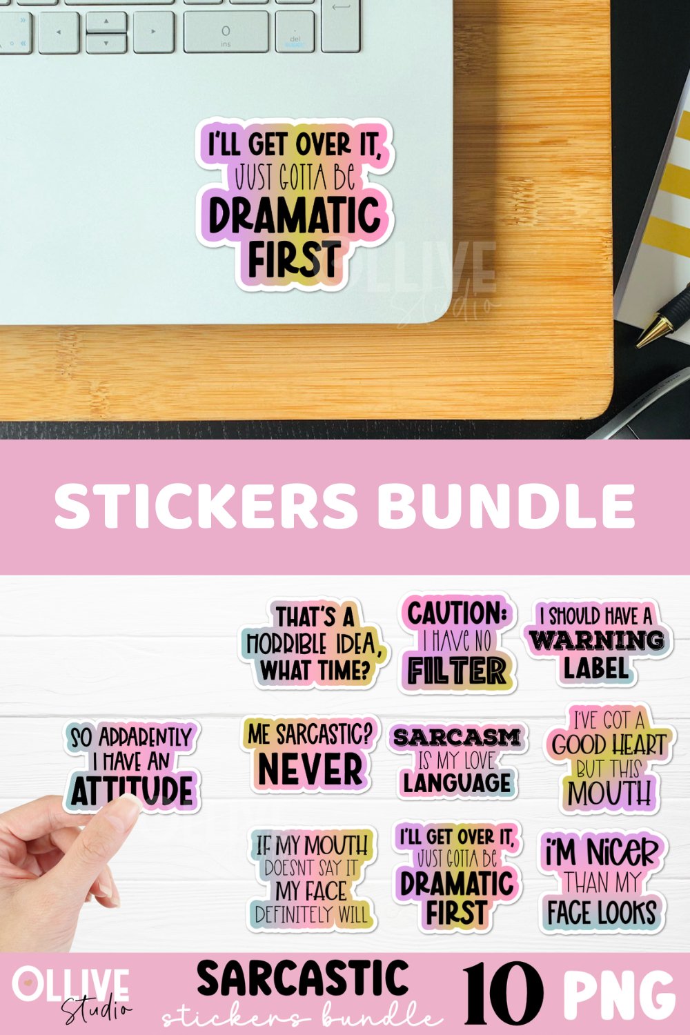 Sarcastic Stickers Png Bundle Funny Stickers Png