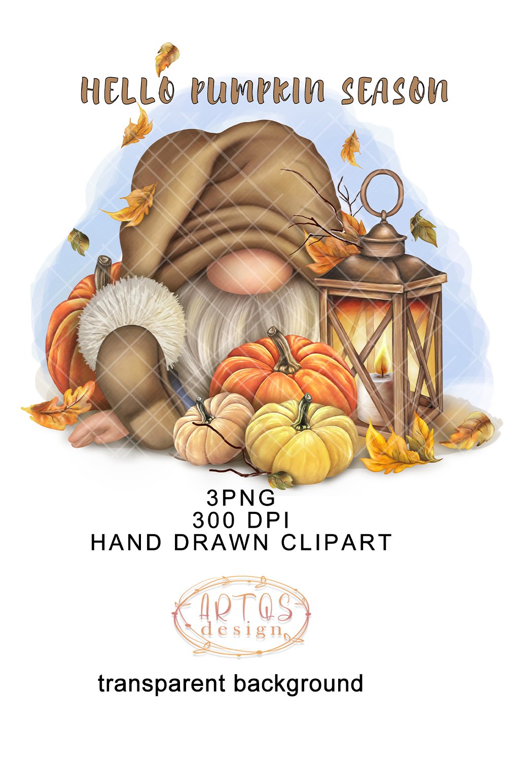 Fall Gnome PNG Clipart Autumn/ Hello Pumpkin Season Graphics