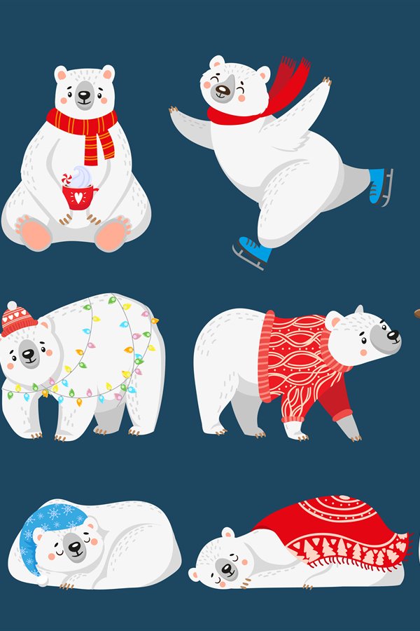 Christmas Polar Bears Arctic Bear With New Year Ts Happ