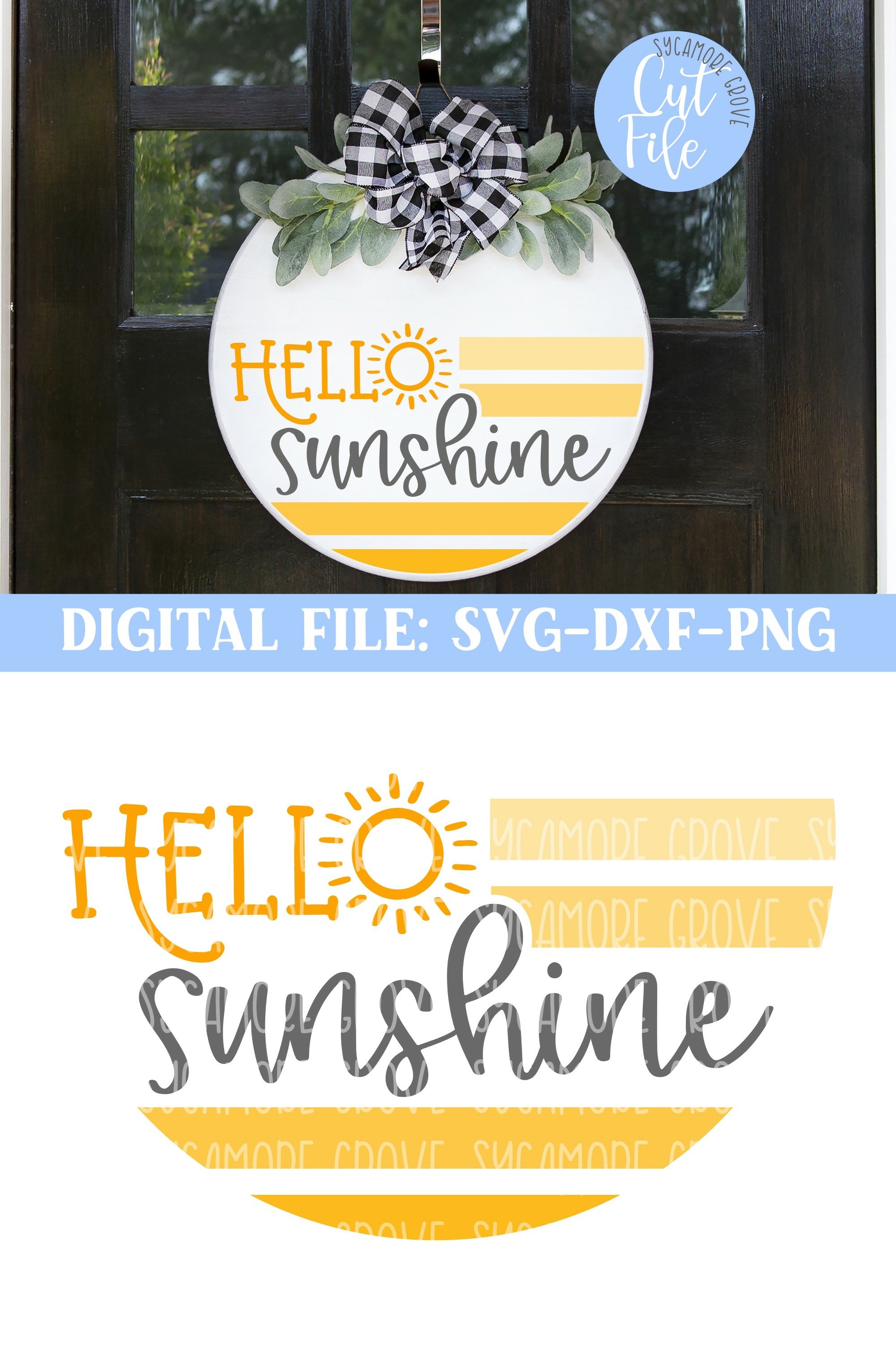 Hello Sunshine Circular SVG for Cutting Machines