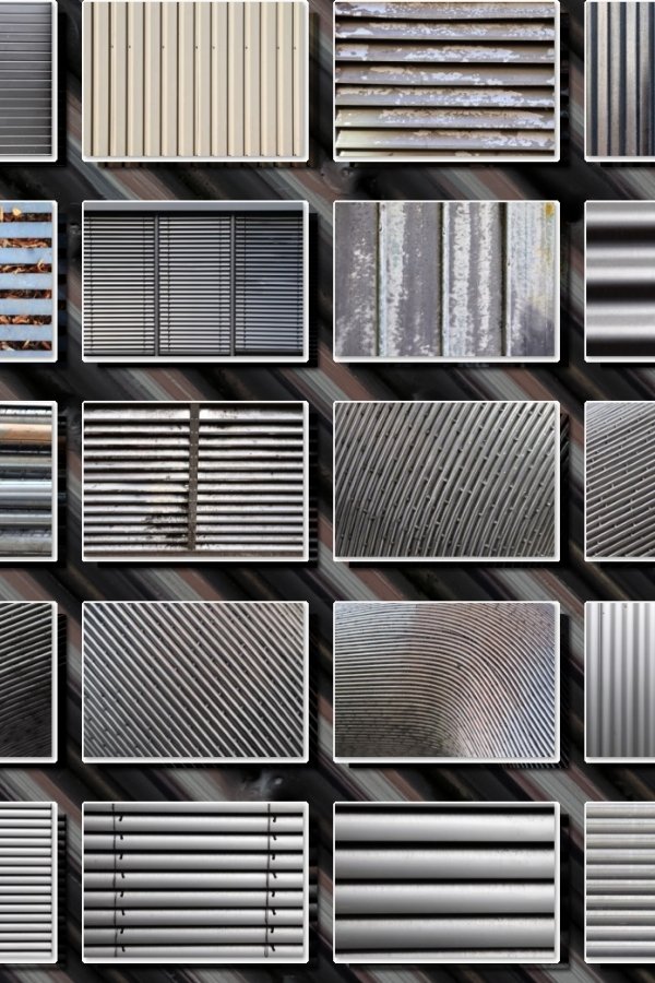 20x Metal surfaces of bars and corrugated iron - Vol. 1