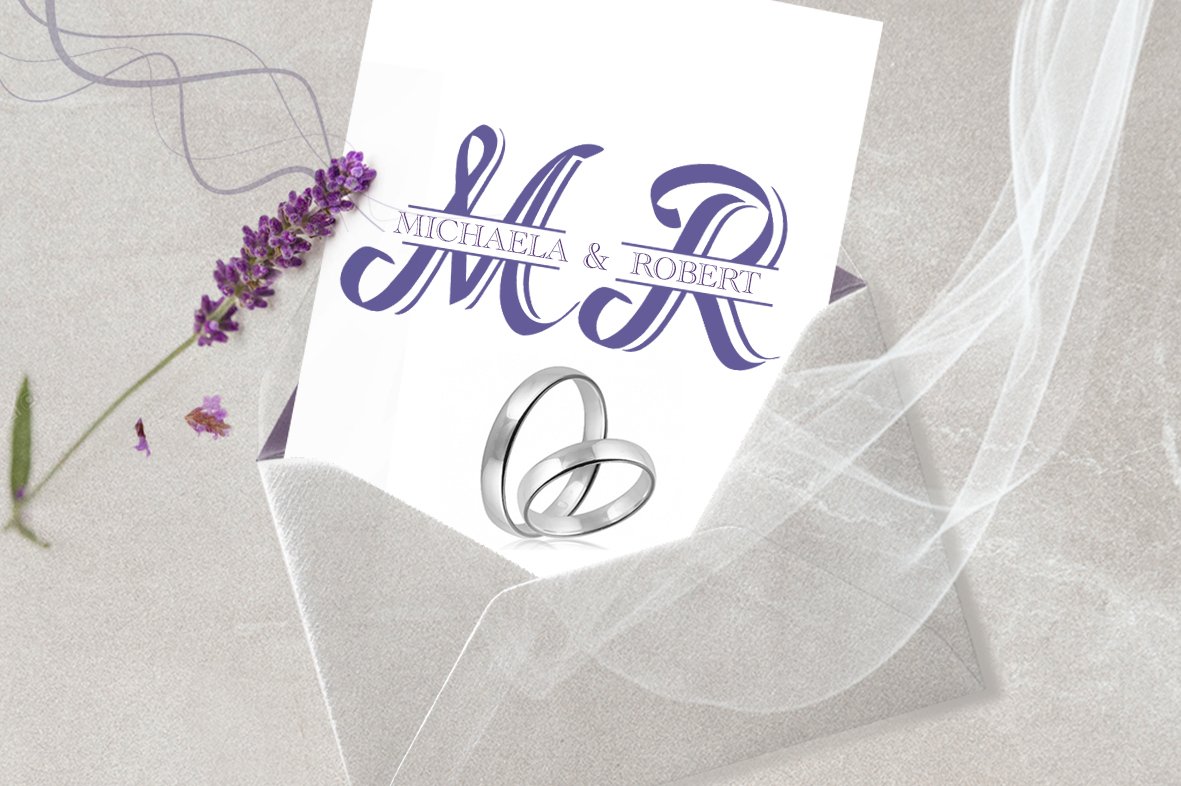 Wedding Split Monogram SVG Files