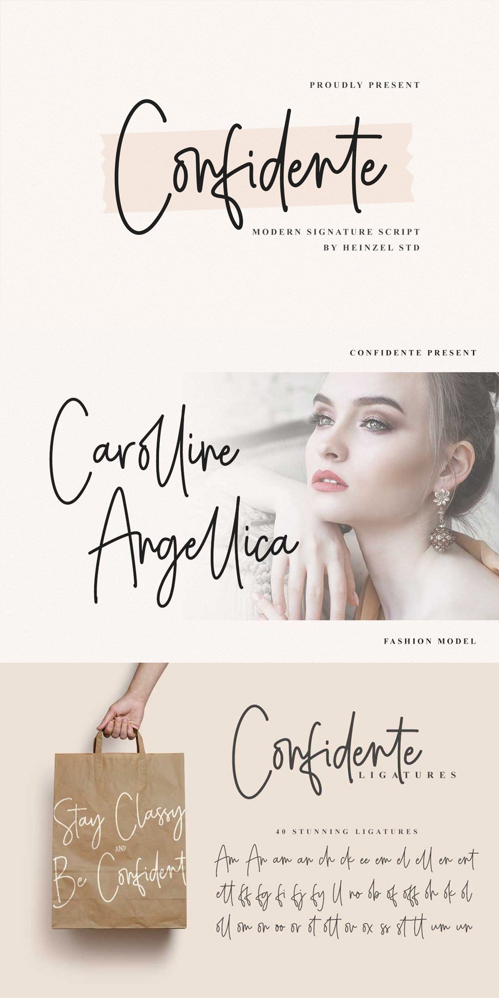Confidente - Modern script font, single line font,canva font