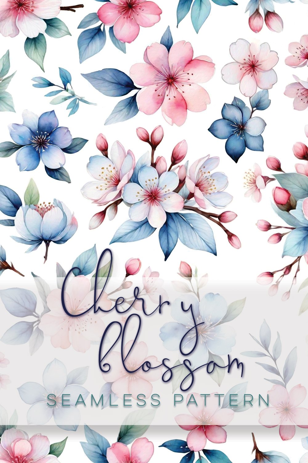 Cherry blossom seamless pattern