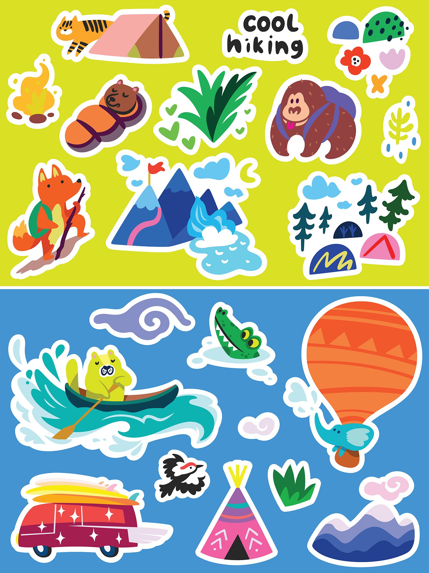 Cool hiking stickers (2185003)