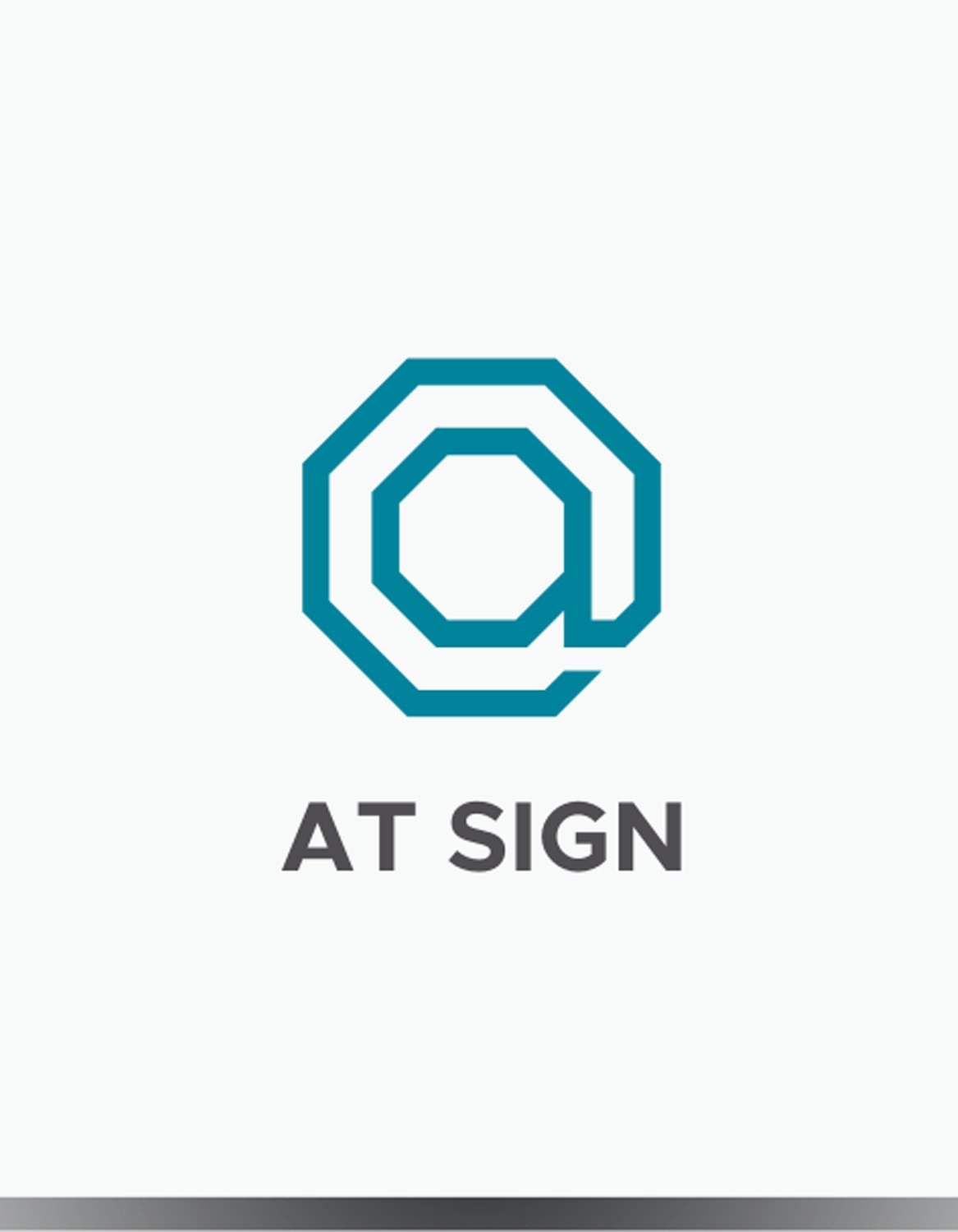 @ at sign vector logo design template