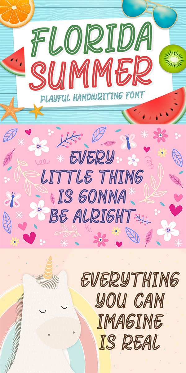 Crafting Fun Font - Florida Summer