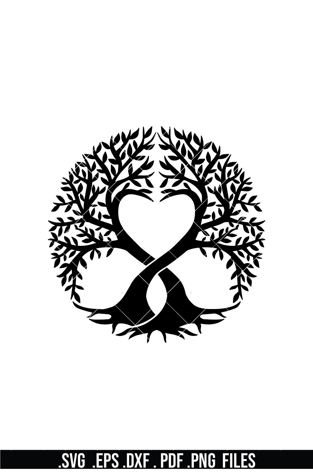 Heart Tree SVG, Tree of Life SVG, Tree Cut File, (4580572)