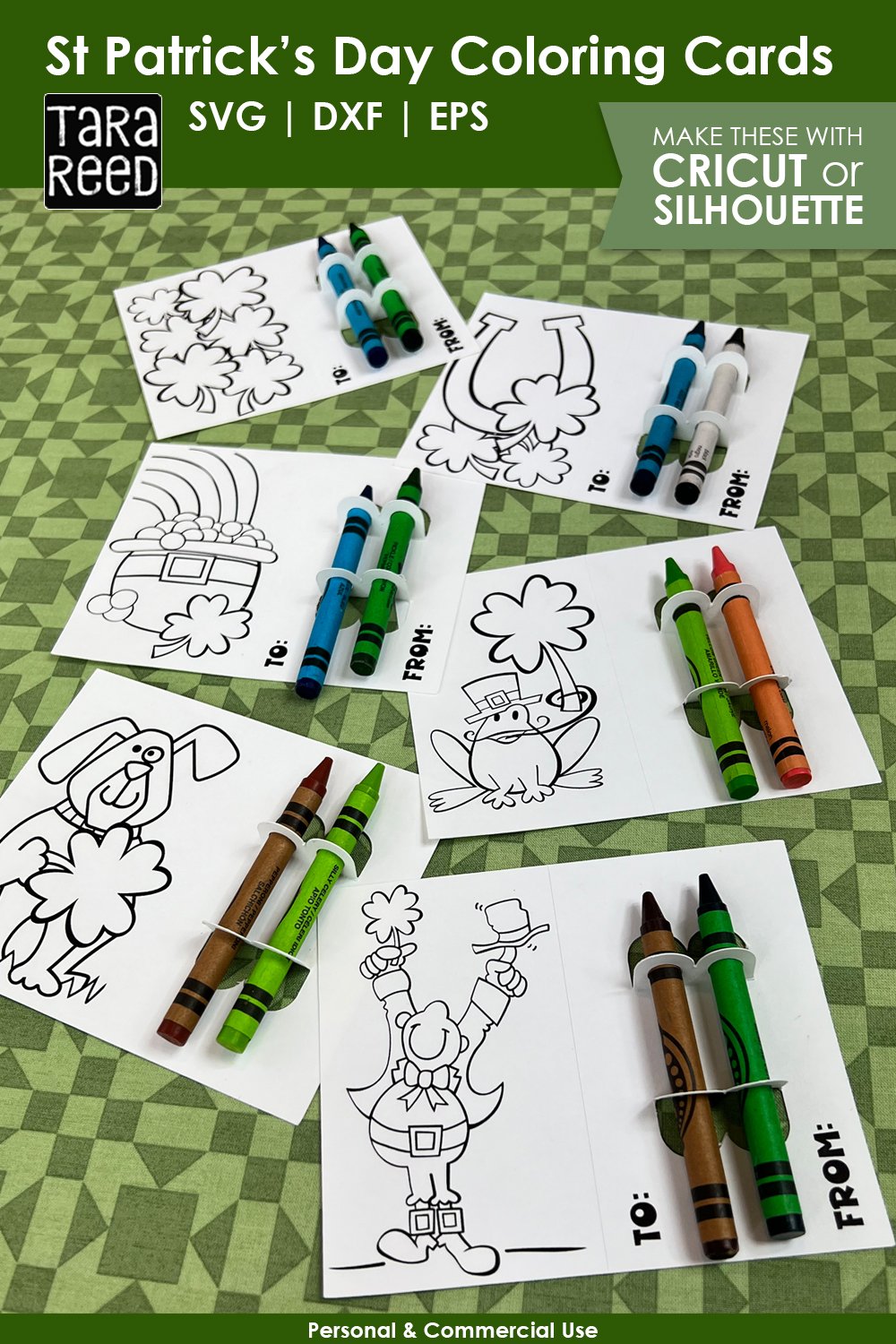 St Patrick's Day Print then Cut Color Cards for Cricut