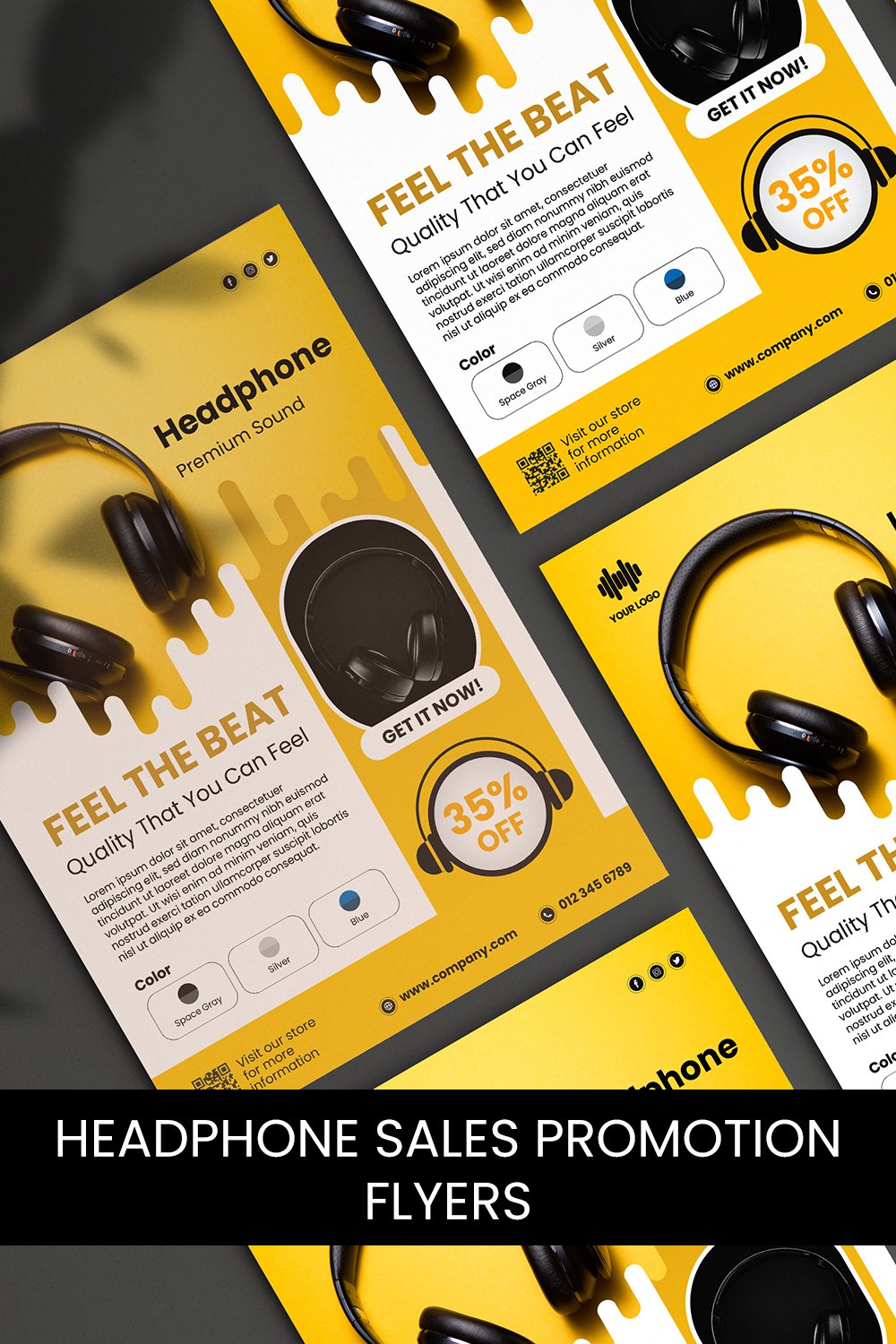 Headphone Sales Promotion Flyers - A4 Size & Letter Size