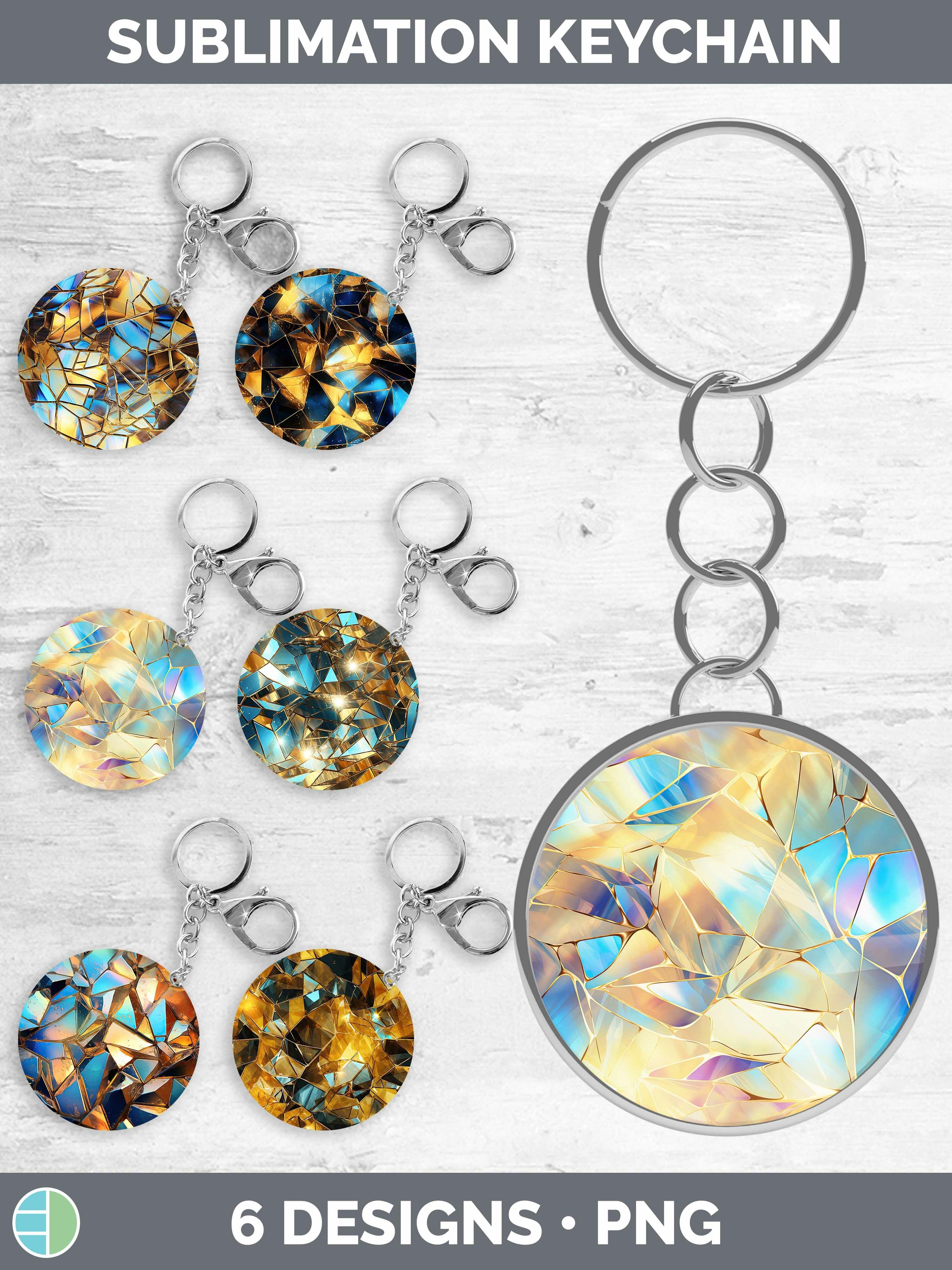 Holographic Gold Keychain | Bundle Keyring Designs