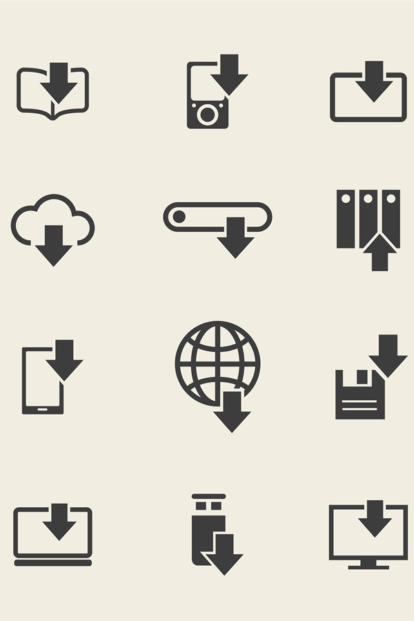 Different devices download icons