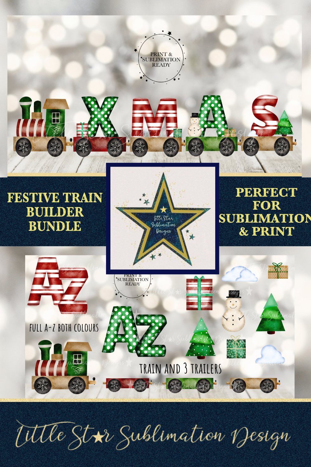 Festive Train Alphabet Name Builder