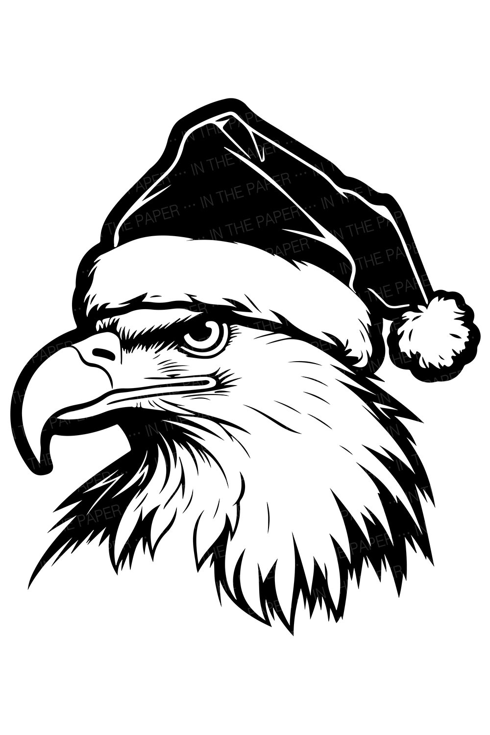 Bald Eagle in Santa Hat SVG | Christmas Animal PNG (3017095)