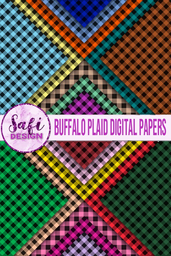 Buffalo Plaid Seamless Digital Paper Backgrounds