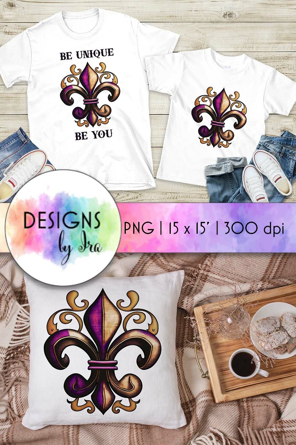 Fleur De Lis Sublimation | Be Unique Be You Sublimation