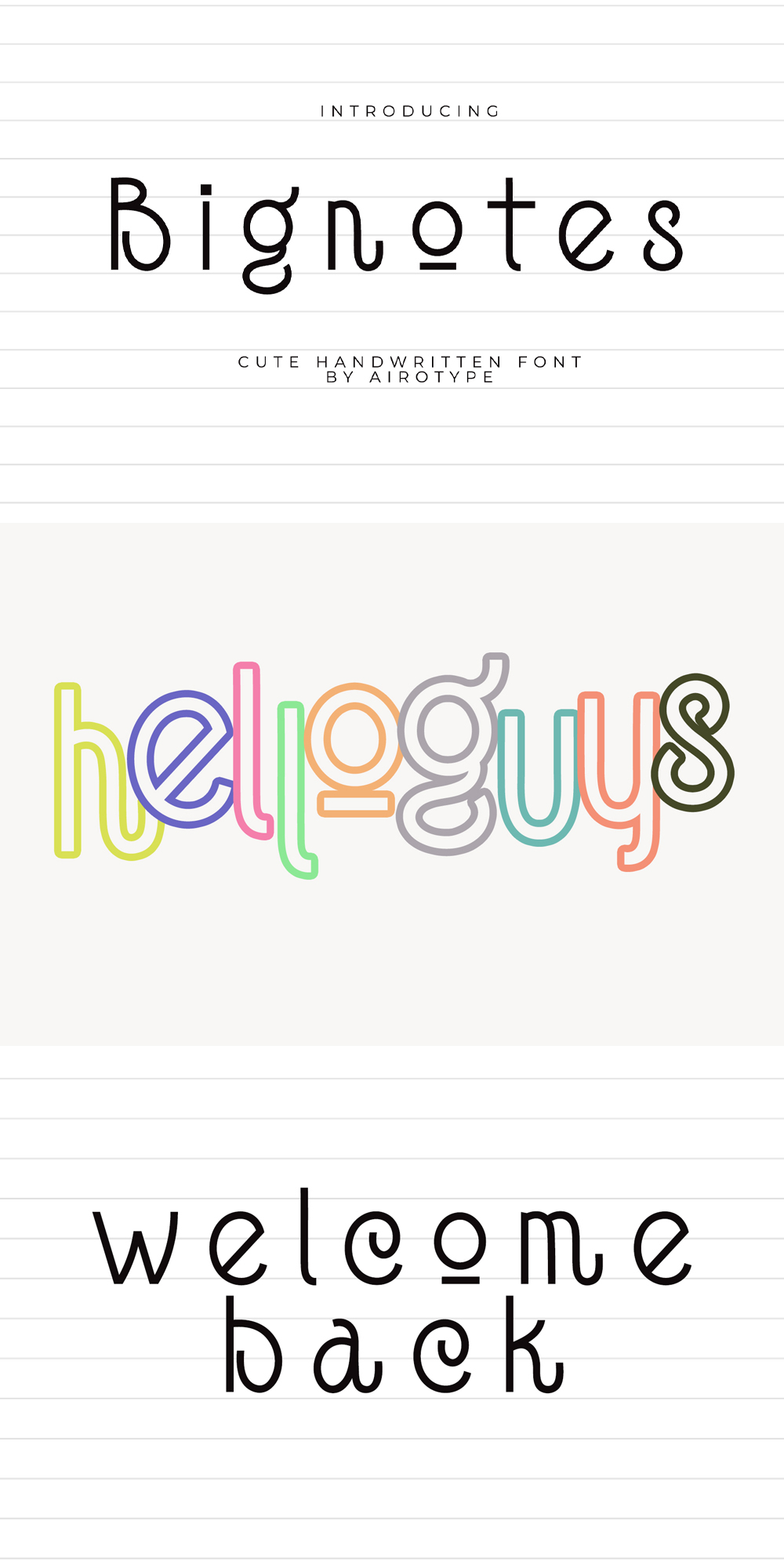 Big Notes - Cute Simple Notes Font